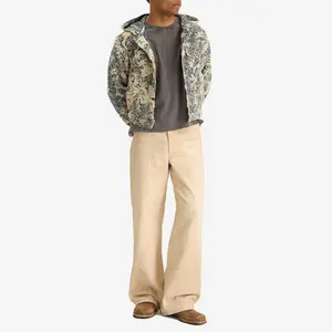 Acne Studios Distressed Monogram Hooded Jacket - Mid Blue