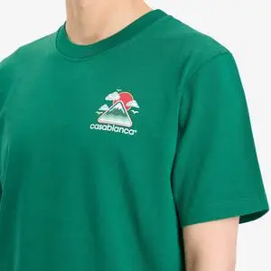 Casablanca Montagne Ondulée Screen Printed T-shirt - Green