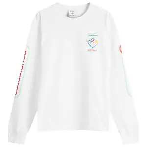 Casablanca Fuji Dream Screen Printed Long Sleeve T-shirt - White