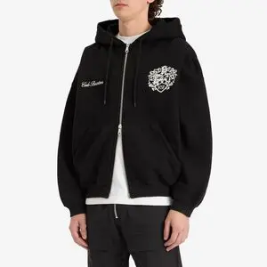 COLE BUXTON Collegiate Crest Zipped Hoodie - Black