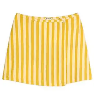 BODE Medalist Striped Wrap Skirt