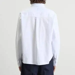 ABOUT:BLANK Oxford Script Shirt - White/blue