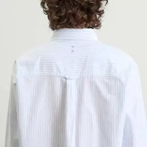 ABOUT:BLANK Oxford Script Shirt - White/blue