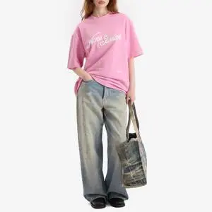 Acne Studios Tourist Logo T-shirt - Bubble Pink