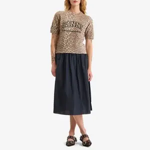 GANNI Graphic Printed T-shirt - Leopard