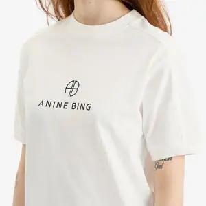 ANINE BING Jaylin Monogram T-shirt - Ivory