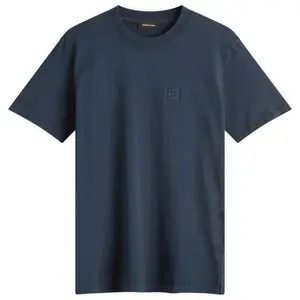 ANINE BING Lili Framed Monogram T-shirt - Washed Navy