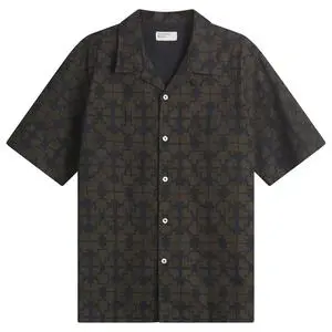 Universal Works Milta Print Road Shirt - Navy