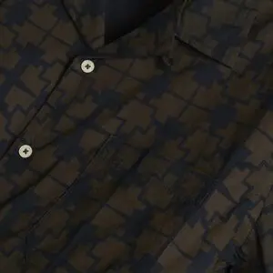Universal Works Milta Print Road Shirt - Navy