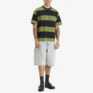 You Must Create Triple Stripe T-shirt - Navy&green