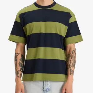 You Must Create Triple Stripe T-shirt - Navy&green