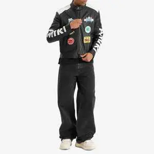Amiri Patch Racer Leather Jacket