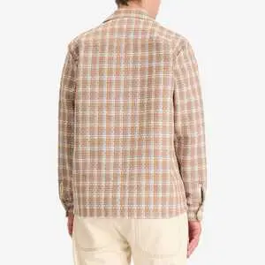 WAX LONDON Whiting Ladder Check Weave Overshirt