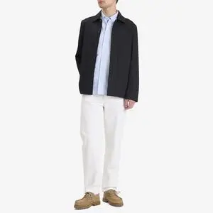 A.p.c. Jeffray Wool Gabardine Shirt Jacket - Marine