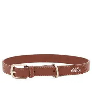 A.p.c. Leather Dog Collar - Hazelnut