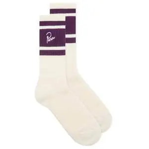 PARRA Signature Striped Crew Socks - Off White