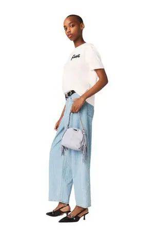 Maje T-shirt With Embroidered Paris Logo