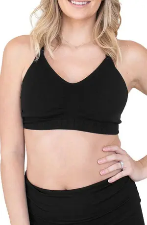KINDRED BRAVELY Busty Sublime Hands-free Pumping & Nursing Sports Brasizing Available In E-i Cup - Black