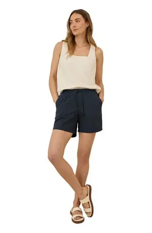 PACT Organic Cotton Monterey Poplin Short - Midnight Blue