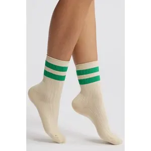 LE BON SHOPPE Varsity Crew Socks - Green
