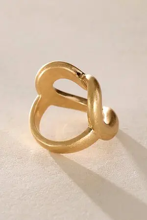 Free People Oversized Heart Ring - Gold