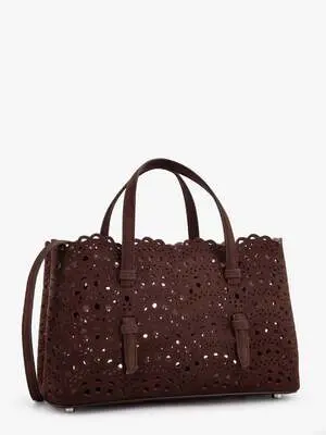 Alaïa Vienne Perforated Suede Shoulder Bag