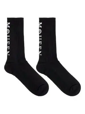 Alexander McQueen Logo Ribbed Socks - Black