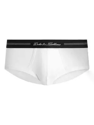 Dolce & Gabbana Stretch-cotton Briefs - White