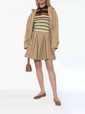 Marni Striped Polo Top - Brown