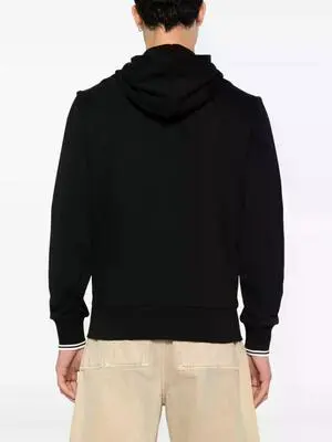 Fred Perry Embroidered Logo Zip-up Jacket - Black