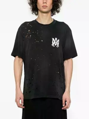 Amiri Distressed Logo-print T-shirt