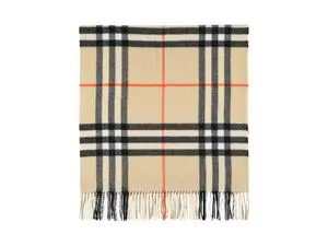 Burberry Washed Giant Check Scarf Office Blue