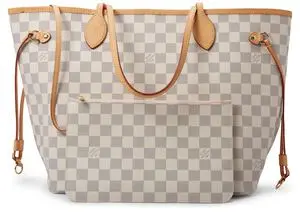 LOUIS VUITTON Neverfull Damier Azur Mm Tote - Multicolor
