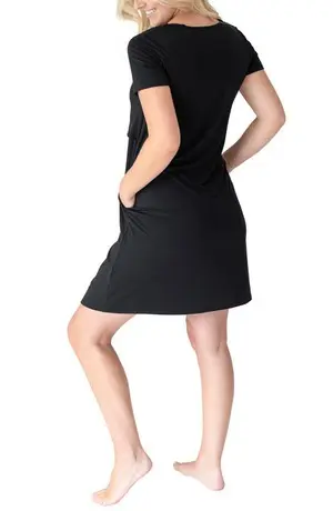 KINDRED BRAVELY Eleanora Maternity & Nursing T-shirt Dress - Black