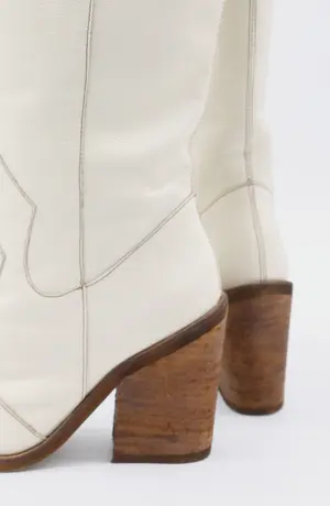 STIVALI NEW YORK Macao Western Knee-high Boots - Ivory