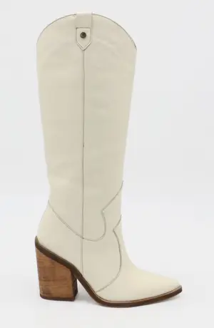 STIVALI NEW YORK Macao Western Knee-high Boots - Ivory