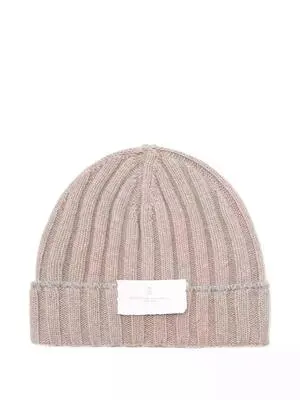 Brunello Cucinelli Ribbed-Knit Beanie Neutrals