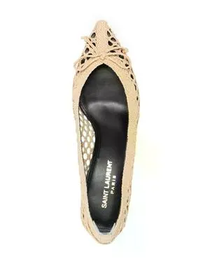 Saint Laurent Raffia Pointed Pumps