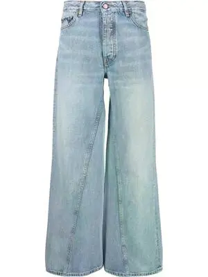 GANNI Seam-detail Wide-leg Jeans