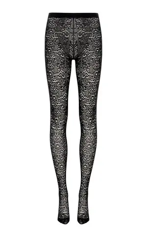 Gabriela Hearst Archibald Lace Tights - Black