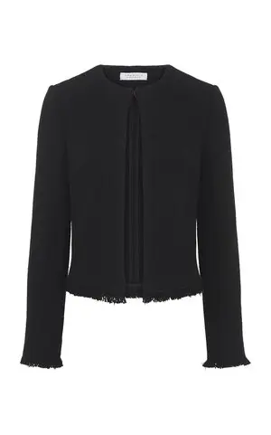 Gabriela Hearst Normand Wool-cashmere Cropped Jacket - Black
