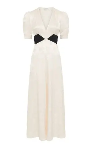 Gabriela Hearst Larkin Silk Jacquard Maxi Dress - Ivory