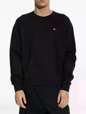 VIVIENNE WESTWOOD Crew-neck Embroidered Sweatshirt - Black