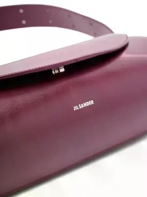 JIL SANDER Leather Shoulder Bag - Purple