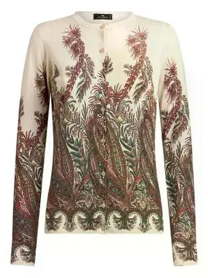 Etro Paisley-print Cardigan - Neutrals