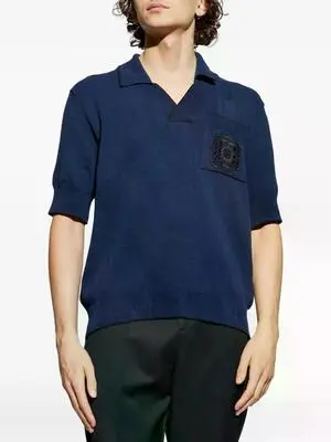 Balmain Polo-collar T-shirt - Blue