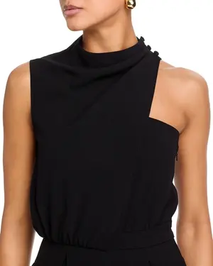 Black Halo Floella Wide-leg Jumpsuit - Black