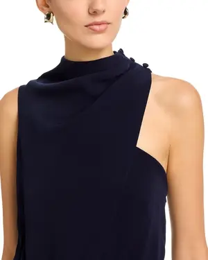 Black Halo Floella Wide-leg Jumpsuit - Navy