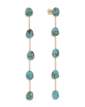 Ettika Turquoise Linear Drop Earrings