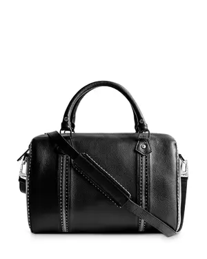 Zadig&Voltaire Sunny Medium Leather Bowling Bag - Black